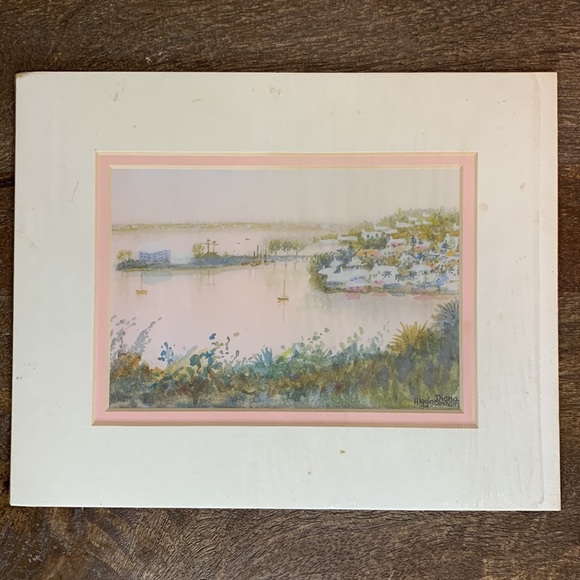Vintage | Art | Vintage Handpainted Bermuda Landscape Original Artwork ...